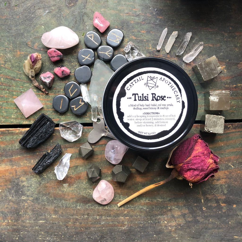 Tulsi Rose // Loose Leaf Herbal Tea Blend – Cattail Apothecary