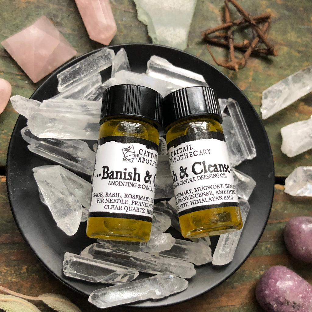 Banish & Cleanse // Candle Dressing & Anointing Oil – Cattail Apothecary