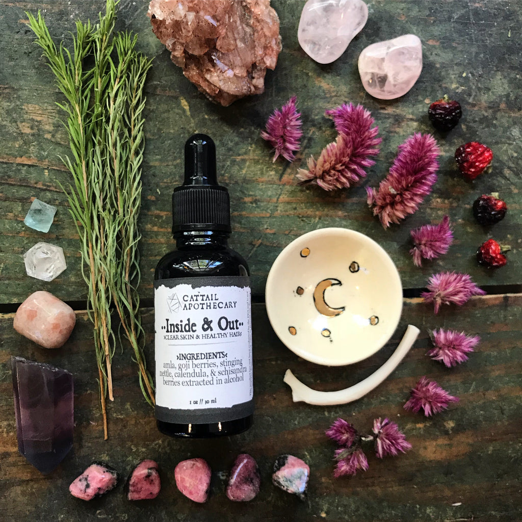 Inside & Out // Clear Skin & Healthy Hair Support – Cattail Apothecary
