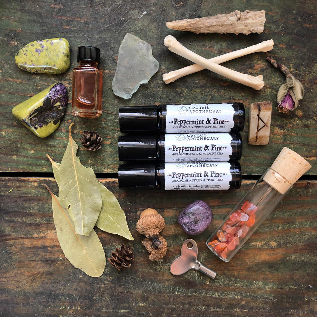Peppermint & Pine // Headache and Stress Relief Oil – Cattail Apothecary