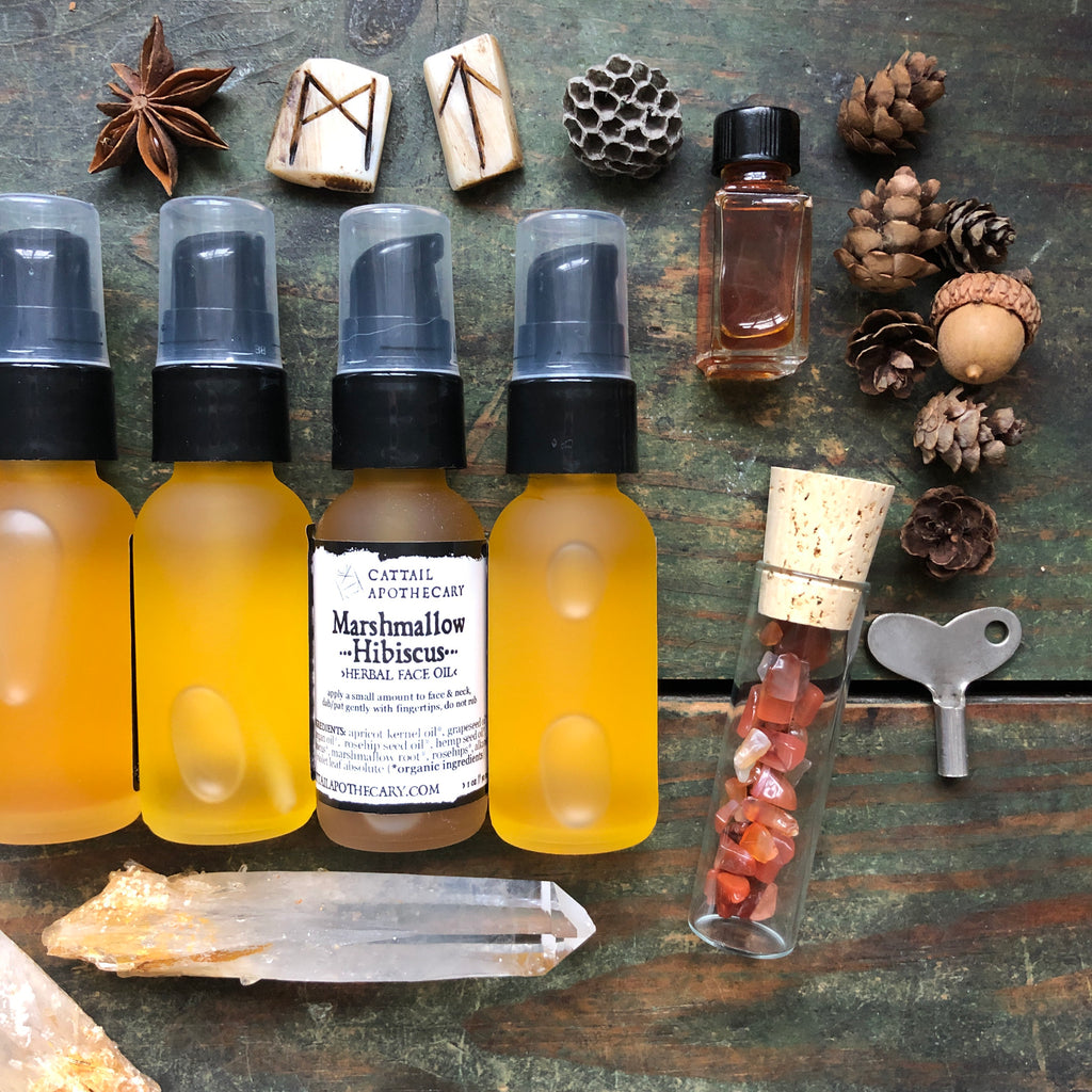 Marshmallow Hibiscus // Nourishing Face Oil – Cattail Apothecary