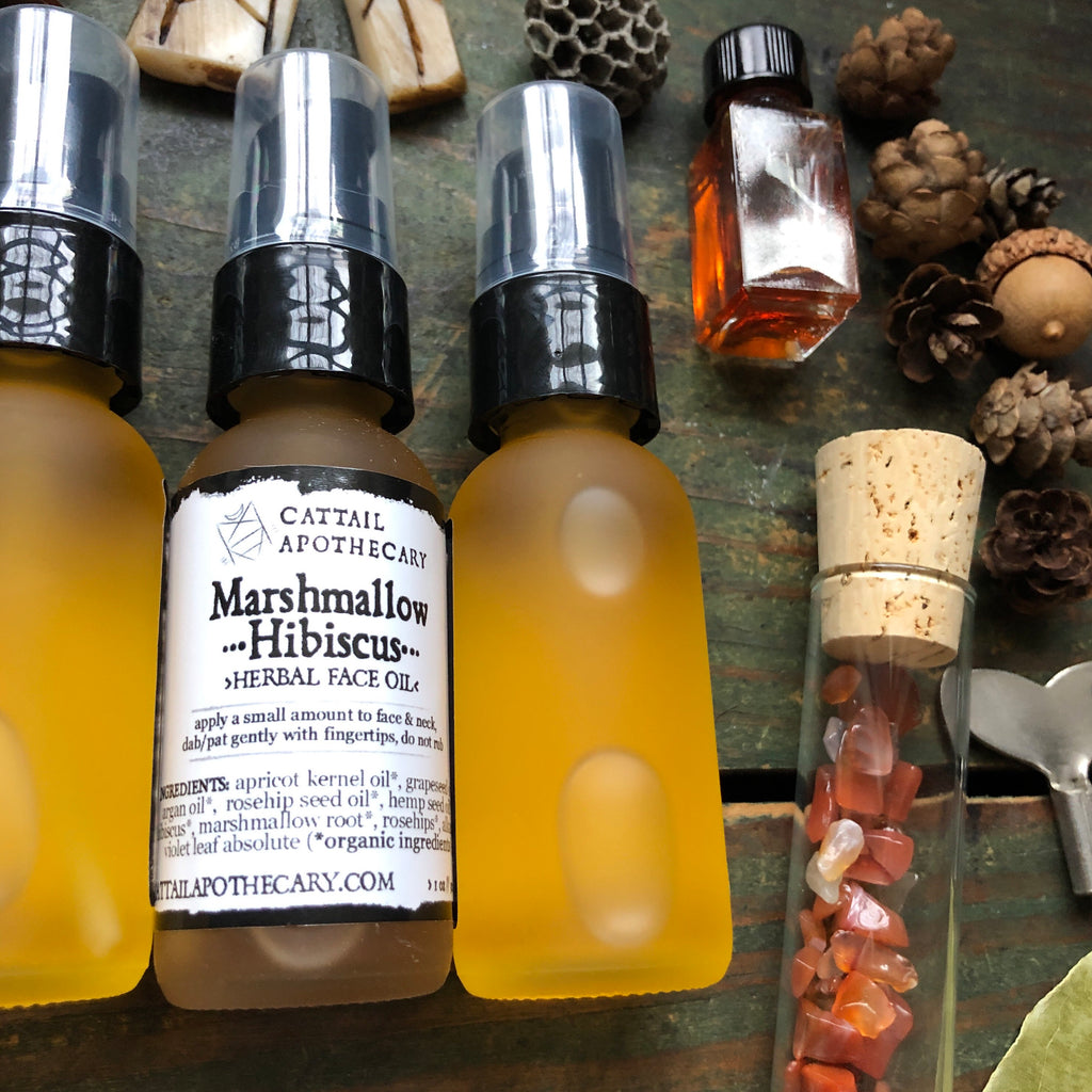 Marshmallow Hibiscus // Nourishing Face Oil – Cattail Apothecary